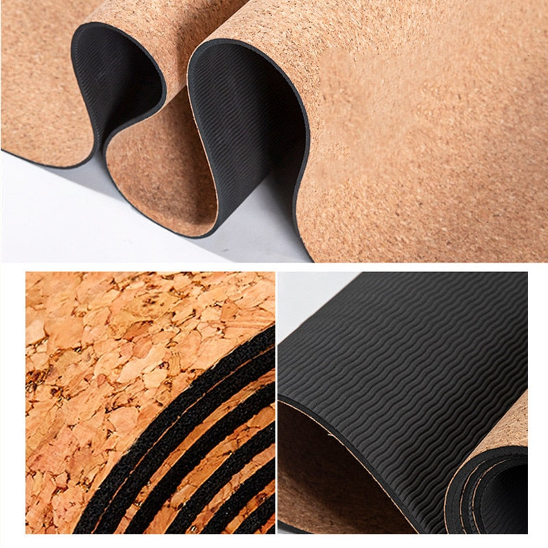 Non-Slip Natural Cork Yoga Mat - Ecotique Thailand