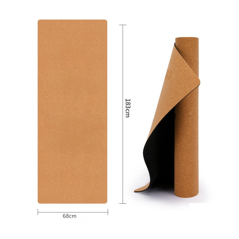 Non-Slip Natural Cork Yoga Mat - Ecotique Thailand